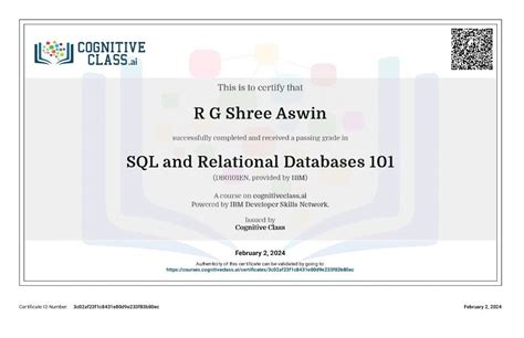 Shree Aswin On Linkedin Sql And Relational Databases Course