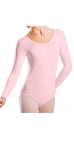 X1 2102 613 Lc Pink Dri Line Long Sleeve Ballet Dance Leotard With