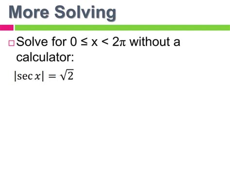 8 1 Simple Trig Equations Ppt