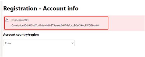 Getting Error 2201 While Trying To Register An Individual Windows Dev