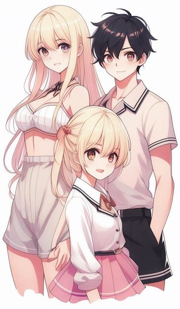 Premium Photo Anime Girl And Anime Girl In White