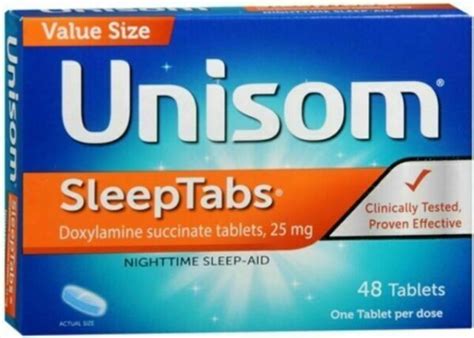 Unisom Sleeptabs Sleep Aid Doxylamine Succinate Tablet 48 Count For Sale Online Ebay