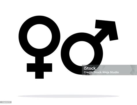 Ilustrasi Terisolasi Simbol Gender Ikon Vektor Jenis Kelamin Pria Dan
