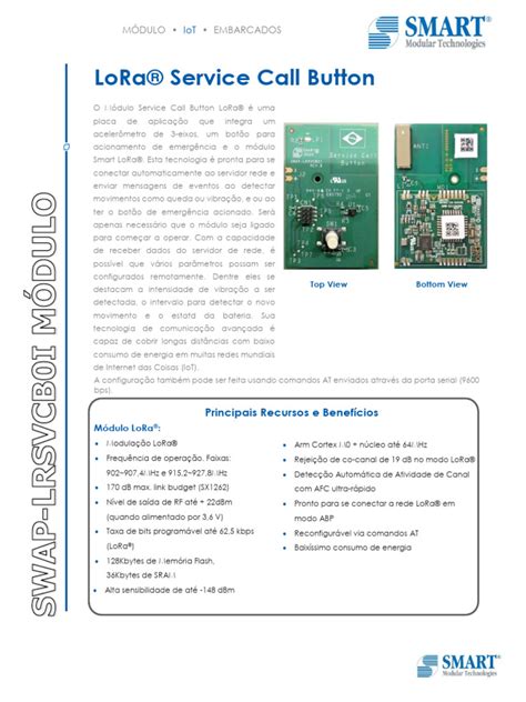Brochure Service Call Button Pt Rb Pdf Internet Das Coisas Rede De Computadores