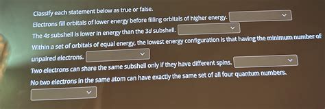 Solved Classify Each Statement Below As True Or