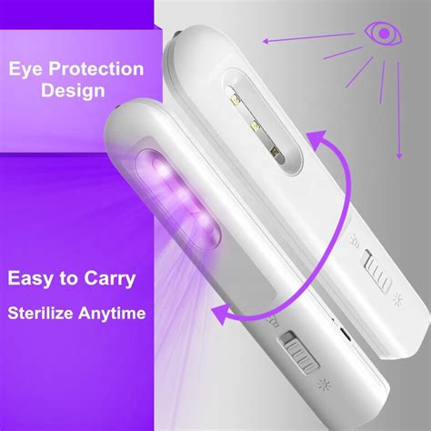 Portable Uvc Light Sanitizer Wand Ultraviolet Disi Grandado