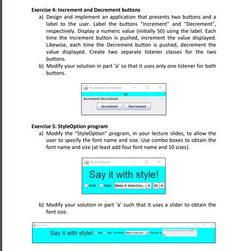 Exercise 4 Increment And Decrement Buttons A Design