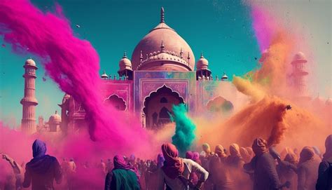Premium Photo Holi Festival Generative Ai
