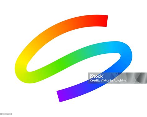 무지개 색의 구불구불한 시원한 여러 가지 빛깔의 곡선 선은 흰색 배경에 고립되어 있습니다 그라디언트 효과가 있는 유기적 낙서 그림 벡터 일러스트 레이 션 벡터에 대한 스톡