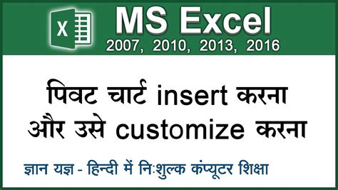 Microsoft Excel Pivot Chart In Hindi 109 Youtube