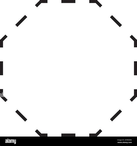 Octagon Shape Dashed Symbol Vector Icon For Creative Graphic Design Ui