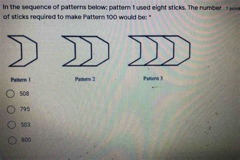 solved in the sequence of patterns below pattern 1 used eight sticks