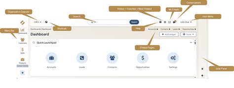 Navigation Basics Orocommerce Orocrm And Oroplatform Documentation