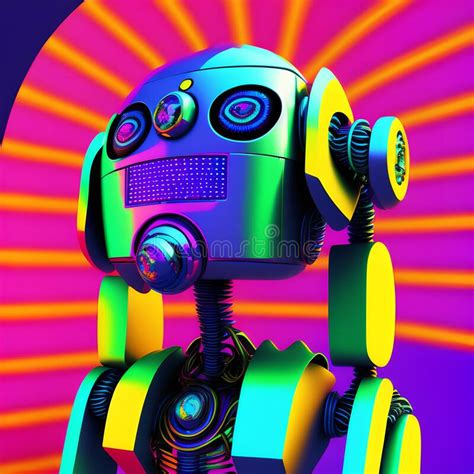 Humanoid Robot Generative Ai Illustration Stock Illustration