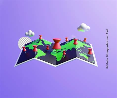 Premium Psd 3d Location Map Pin Icon Or 3d Global Location Map Pin Icon
