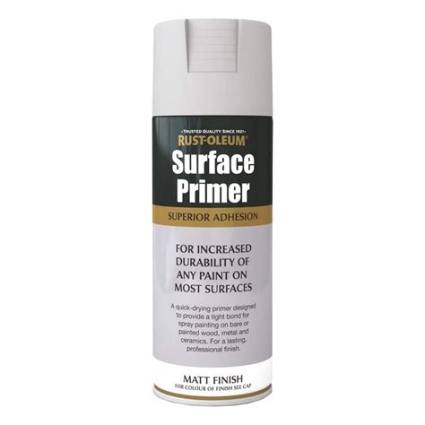 Rust Oleum Surface Primer Aerosol Grey Matt 400ml Andrews Aerosols