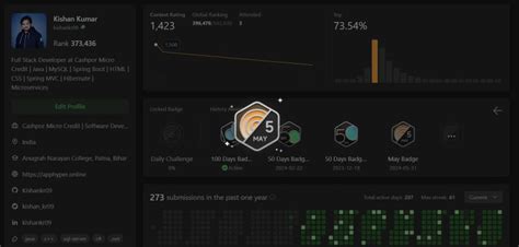 Kishan Kumar On Linkedin 180daysofcodechallenge Leetcode May