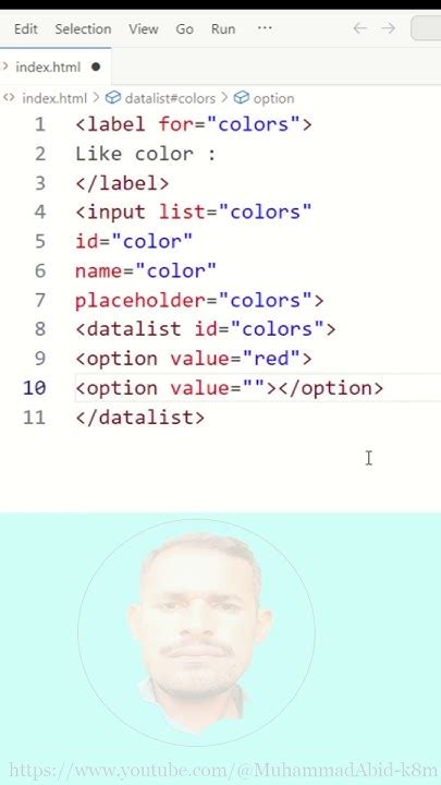 Html Tutorial For Beginners Html Learn Datalist Tag Youtube
