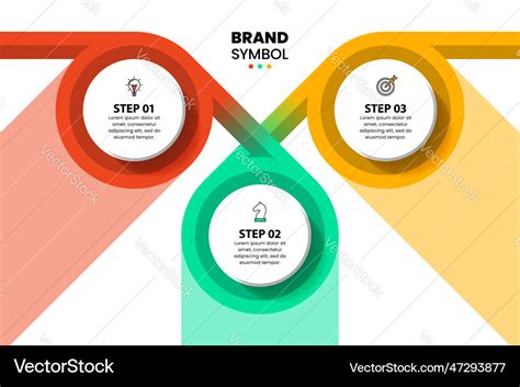 Infographic Template 3 Linked Circles With Icons Vector Image