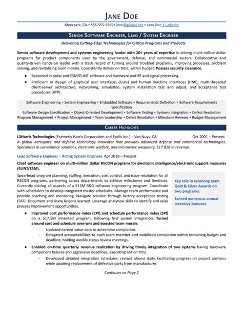 2024 Senior Software Engineer Resume Examples Guide