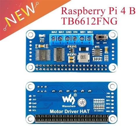Raspberry Pi 4 B 3b Tb6612fng Expansion Board Dc Motor Driver Hat I2c