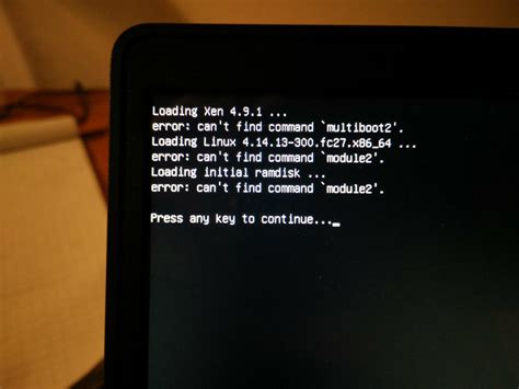 Unable To Boot On Xen On Fedora 27 Rfedora