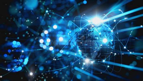 Modern Digital Landscape With Blue Circuits And Interconnected Networks Futuristic Cyber