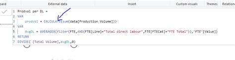Dax Formula Involving Variable And Averagex Dax Calculations