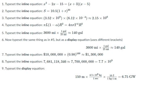 Solved Typesetting Math Using Mathjax Type Each Equation