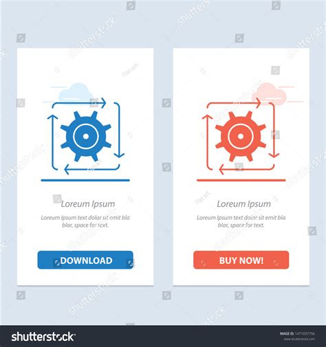 Workflow Automation Development Flow Operation Blue Stock Vector Royalty Free 1471037756