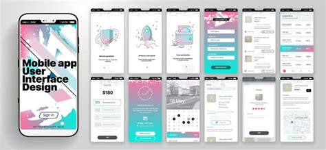 Design Mobile Application Ui Ux Gui Stock Illustrations 19 288 Design
