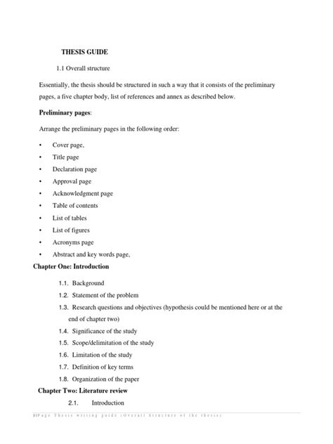 Thesis Report Writing Guide Overall Structure Pdf Sampling Statistics Statistics