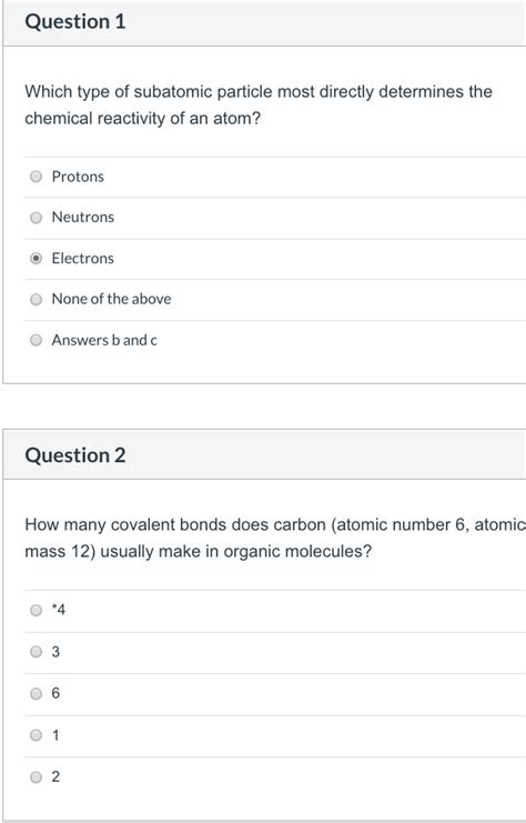 Solved Question Which Type Of Subatomic Particle Most Chegg