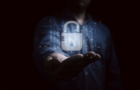 Businessman Giving Virtual Master Key With Binary Number Code For