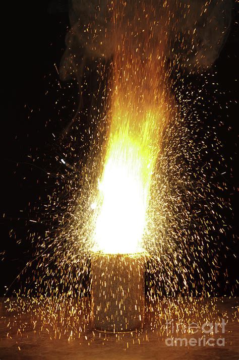 Thermite Reaction Photograph By Turtle Rock Scientific Fine Art America