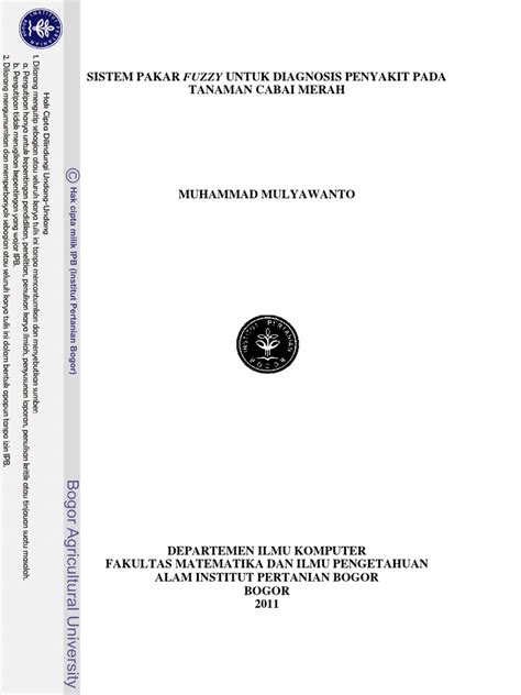 Sistem Pakar Fuzzy Untuk Diagnosis Penyakit Pada Tanaman Cabai Merah Pdf