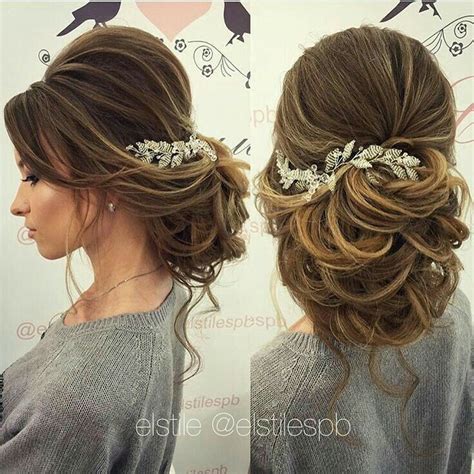 Pretty Bridal Updo Volume Bighair Updo Brooch Weddinghair