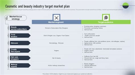 Psychological Locational And Situational Market Segmentation Plan Cosmetic
