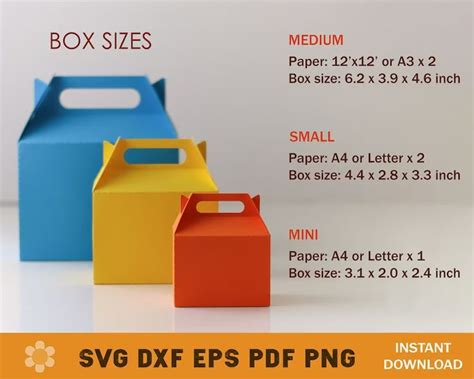 Gable Box Template Bundle Gable Box Svg Box Template Svg Party Favor