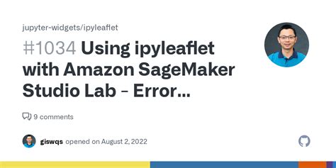 Using Ipyleaflet With Amazon SageMaker Studio Lab Error Displaying Widget Model Not Found