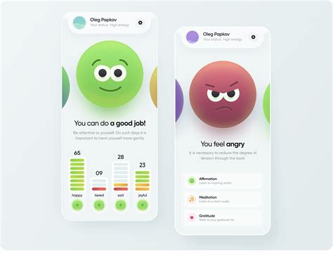 Emotion Tracker Mobile App Mental Health Behance App Design Inspiration Emotions App