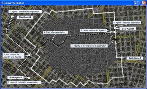 4 an example run of the coalition formation algorithm on a map