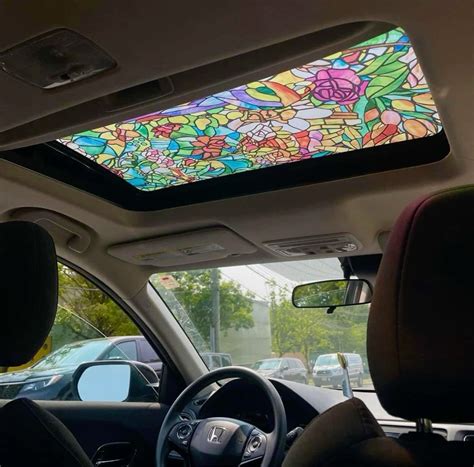 Stained Glass Window Cling For Car Sunroof