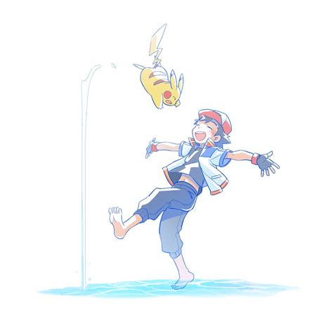 Pikachu And Ash Ketchum Pokemon And More Drawn By Dododo Dadada Danbooru