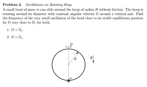 Solved Problem 2 Oscillations On Rotating Hoop A Small Bead Of Mass M
