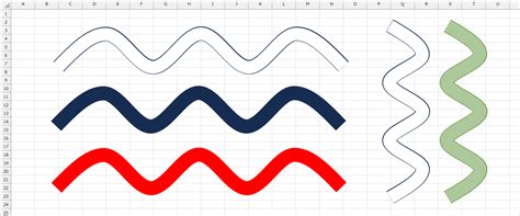 【エクセル】波線 省略線 をキレイに正確に作成する方法を紹介。曲線の正しい引き方・作り方 Excelの森