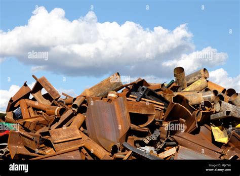 A Heap Of Rusty Scrap Metal For Recycling Stock Photo Alamy