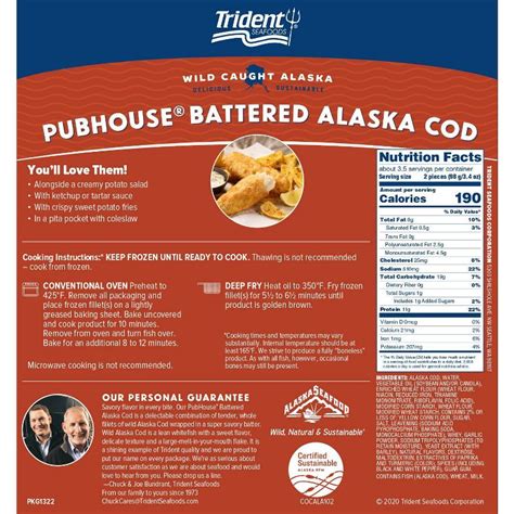 Buy Trident Pubhouse Battered Cod Frozen 12oz In United States