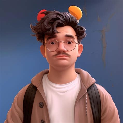 Premium Ai Image There Is A Man With A Mustache And Glasses Wearing A