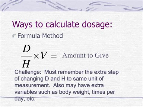 PPT Dosage Calculations Using Dimensional Analysis PowerPoint Presentation ID 1472938